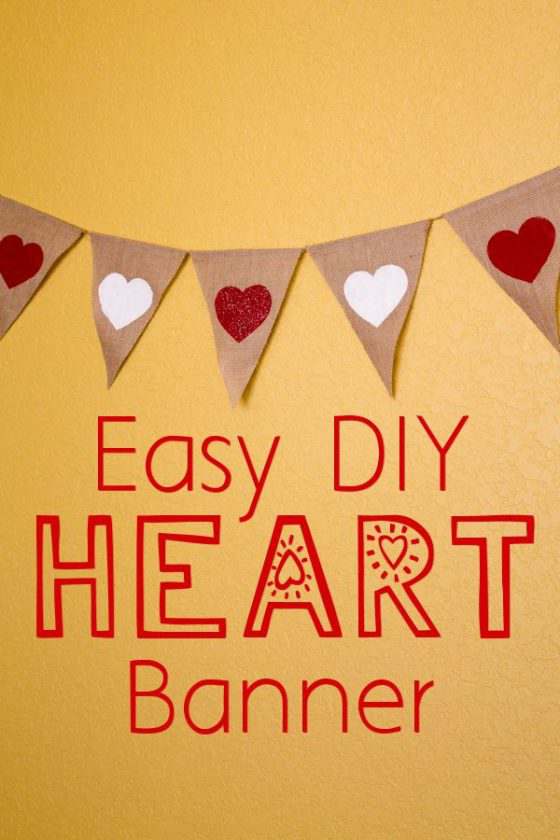 DIY Easy Heart Burlap Banner - My Life Abundant