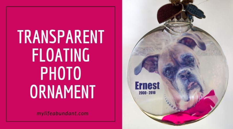 Transparent Floating Photo Ornament - My Life Abundant