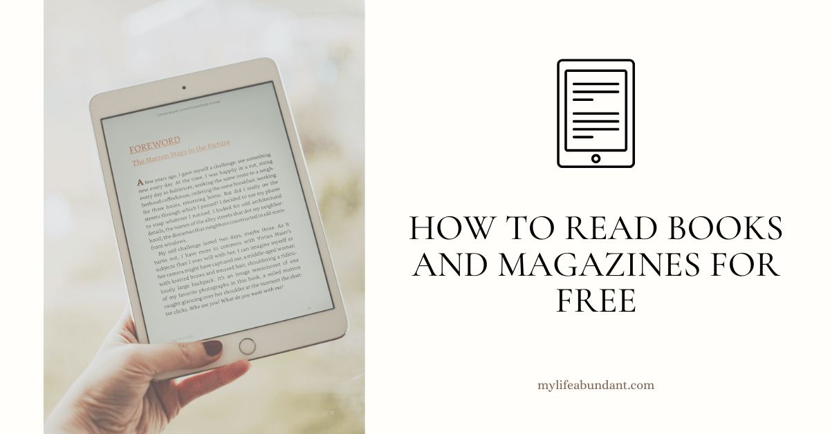 How to Read Books and Magazines for Free - My Life Abundant